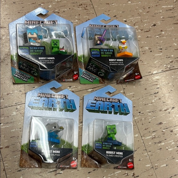Mattel | Toys | Mattel Minecraft Earth Boost Minis Action Figures Blue ...